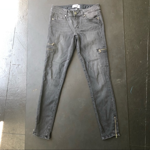 PAIGE | Jeans | Paige Daryn Zipankle Jeans Charcoal 25 | Poshmark